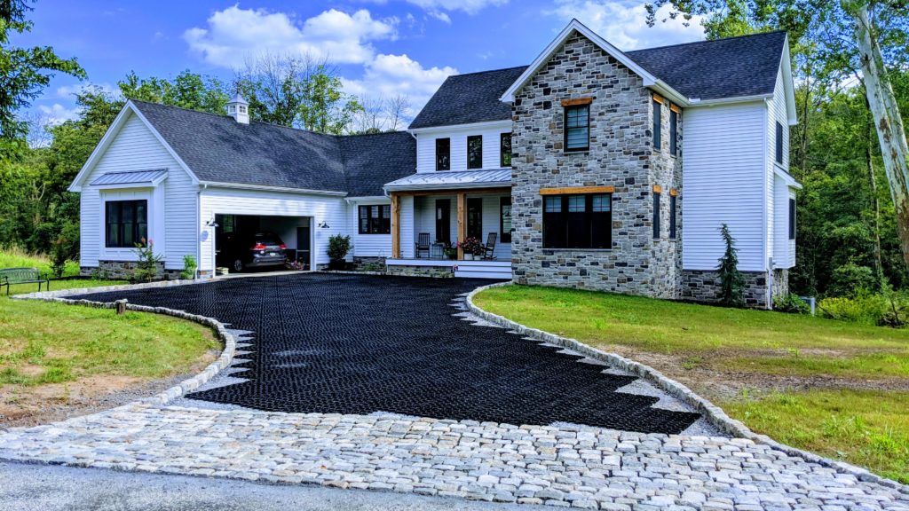 Inspiring Driveway for New Home - TRUEGRID Pavers